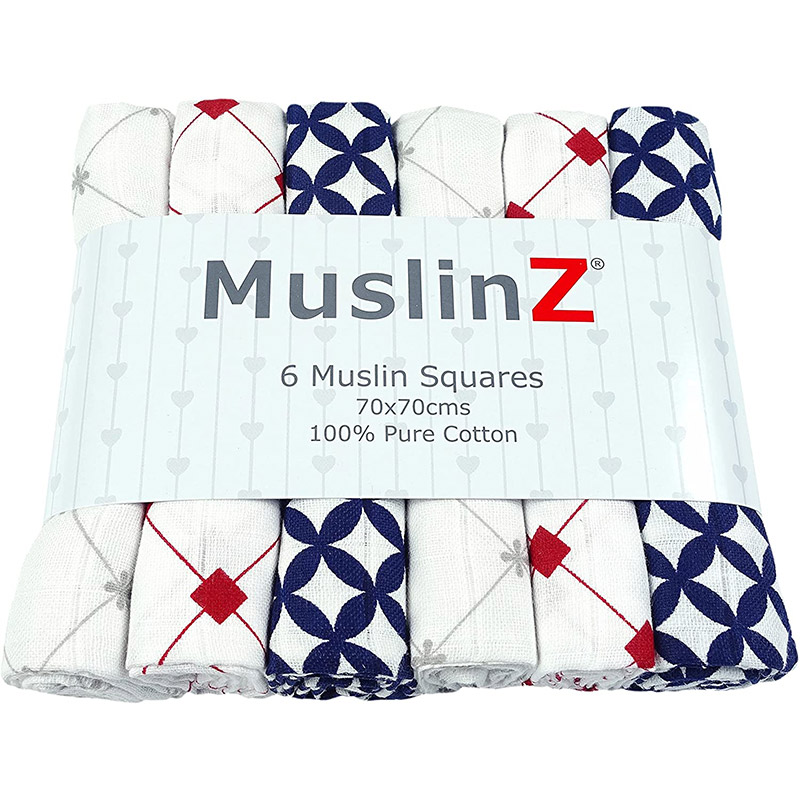 6 Pack Muslin Squares | MuslinZ - Blissful Baby | One-stop Online ...